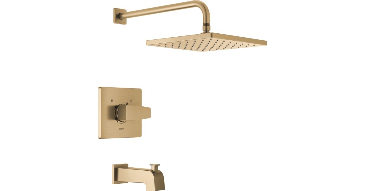 Delta T14468-CZ-PP Modern Monitor 14 Series Tub and Shower Trim Package ...