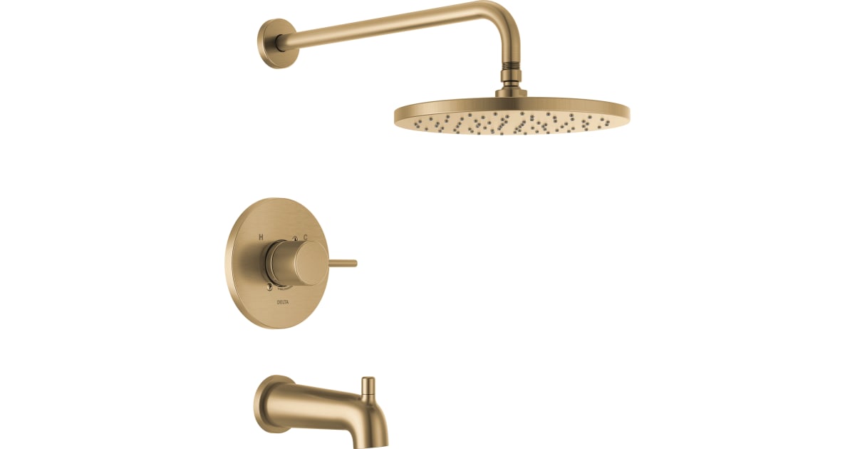 Delta T14469-CZ-PP Modern Monitor 14 Series Tub and Shower Trim Package ...