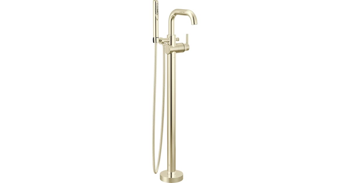 Delta T4754-PNFL Trinsic Floor Mounted Tub Filler with Integrated ...