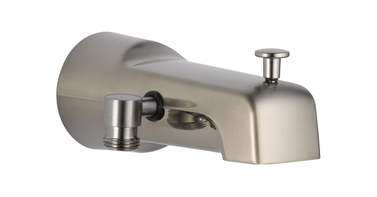 Delta U1010-SS-PK 6-11/16" Diverter Wall Mounted Tub Spout with Hand ...
