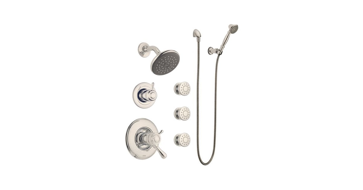 Delta Leland Monitor 17 Series Shower System SS with Shower Head ...