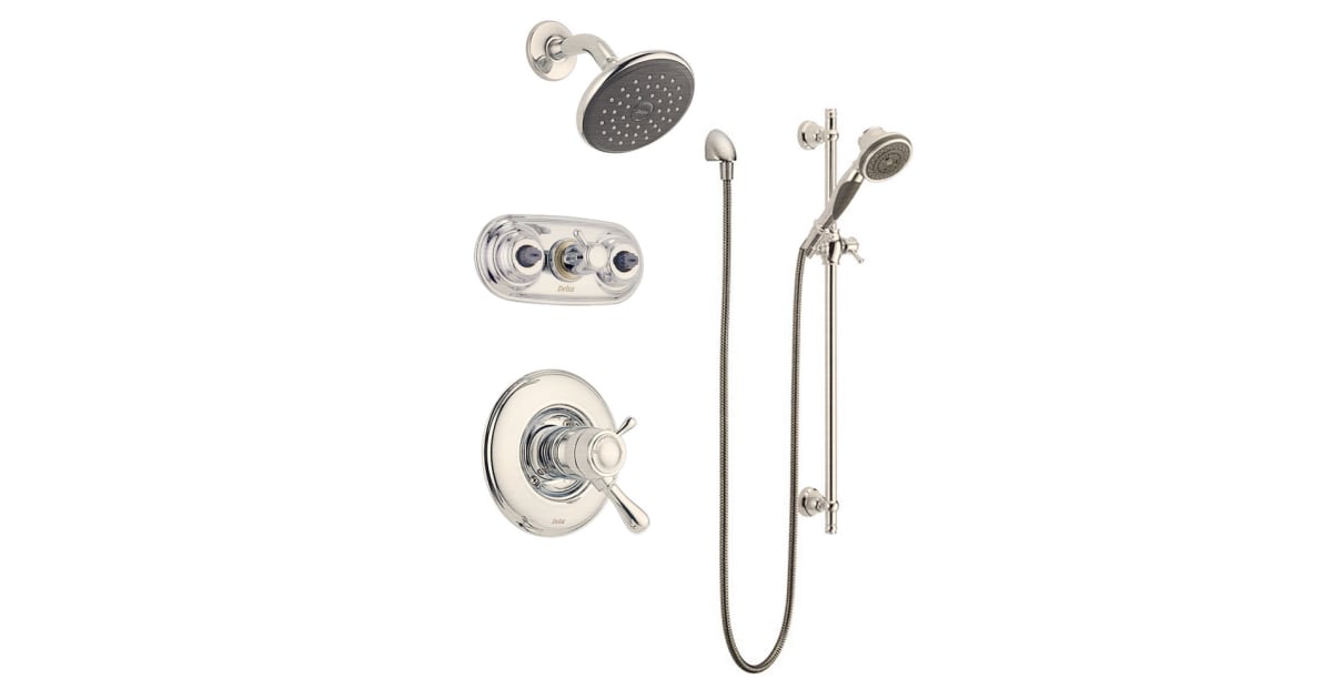 Delta Leland Monitor 17 Series Shower Package SS with Shower Head ...