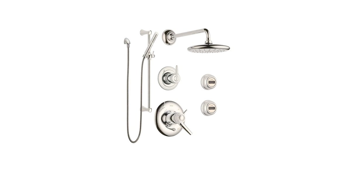 Delta Rizu Monitor 17 Series Shower System SS with Thermostatic Trim ...