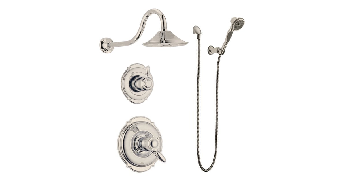 Delta Victorian TempAssure Shower Package SS with Shower Head, Diverter ...