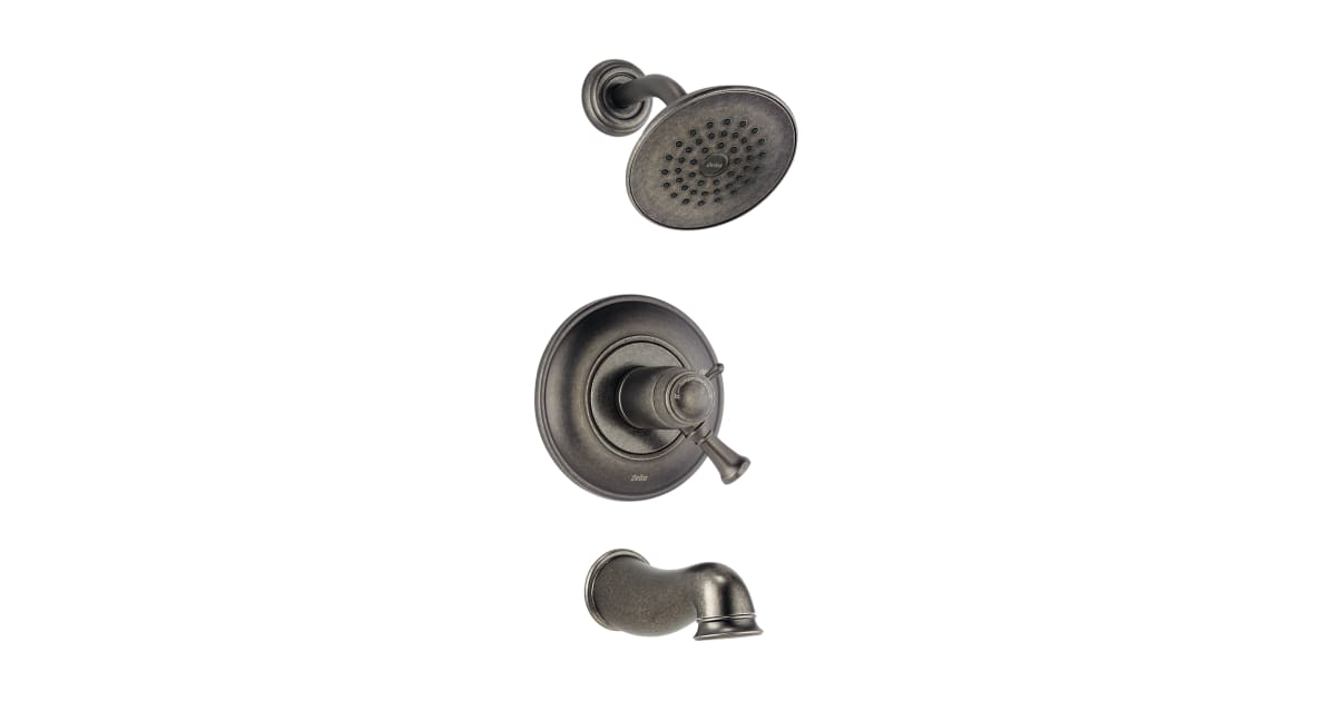 Delta T17T440-PT Single Handle Tempassure 17T Tub and Shower Valve Trim ...