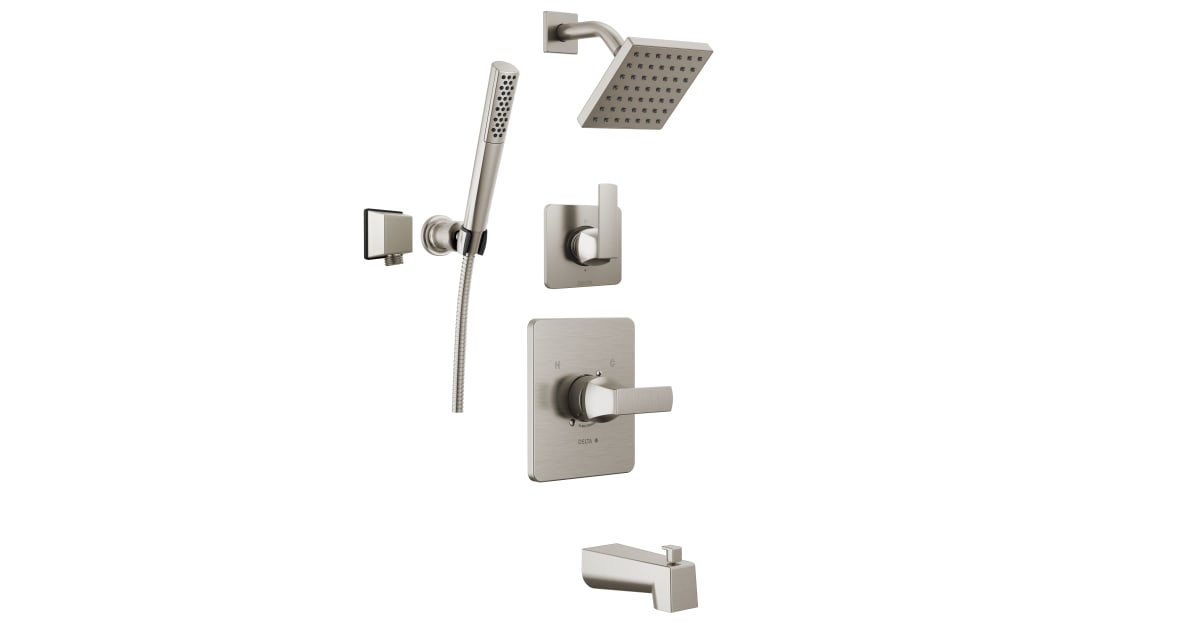 Delta DSS-Velum-1404-SS Velum Monitor 14 Series Pressure Balanced Tub ...