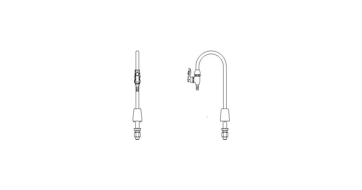 Delta W6635DI Single Handle Gooseneck Control Valve for Pure Water with ...