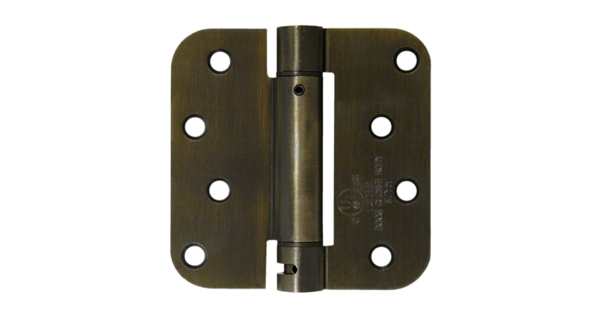 Deltana DSH4R55 Steel Self Close Spring Hinge| 4" x 4" x 5/8" Radius ...