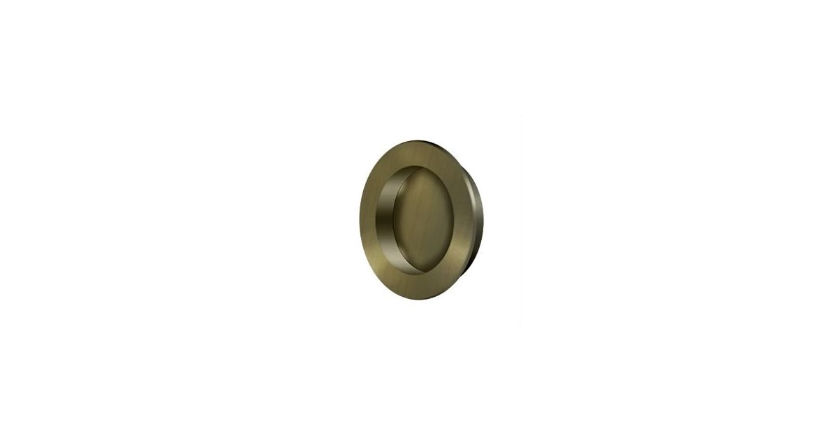 Deltana FP238U5 2-1/2" Diameter Solid Brass Round Flush Sliding Door ...