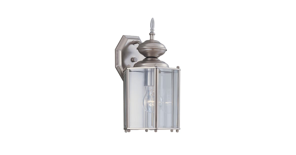 Designers Fountain 1101-PW 1 Light 7" Wall Lantern with Clear Beveled ...