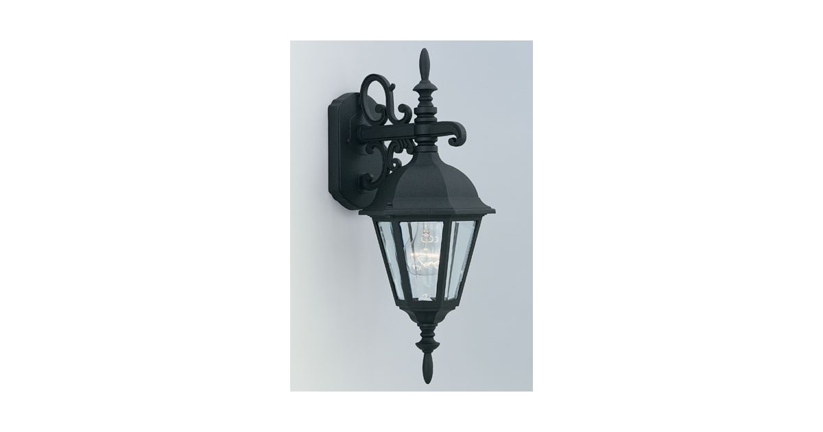 Designers Fountain 2741-BK 1 Light 8" Cast Aluminum Wall Lantern from ...