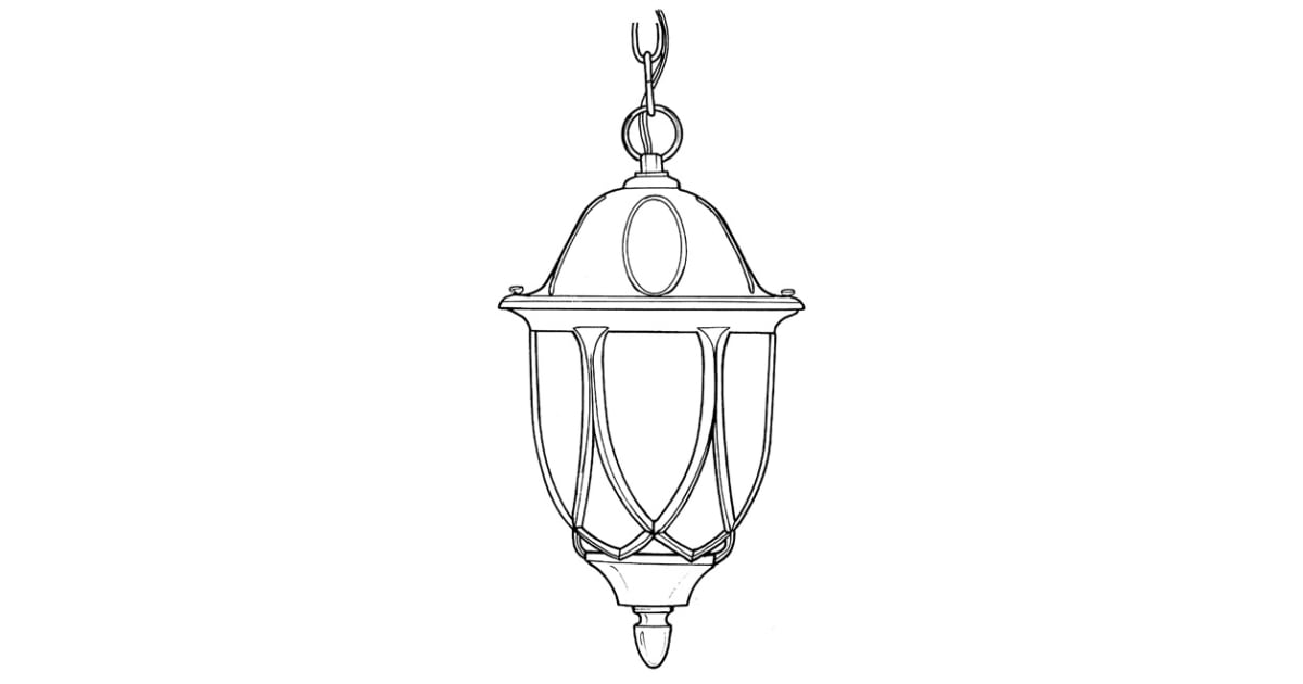 Designers Fountain 2864-AG 1 Light 11" Cast Aluminum Hanging Lantern ...