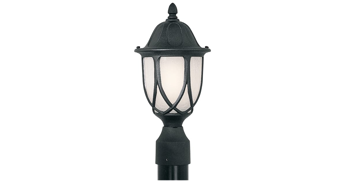 Designers Fountain 2866-BK 1 Light 9" Cast Aluminum Post Lantern from ...