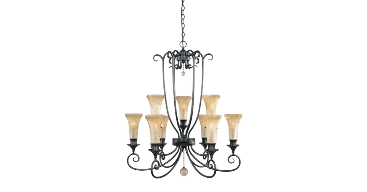 Designers Fountain 80389-DT 9 Light Chandelier from the Arabella ...