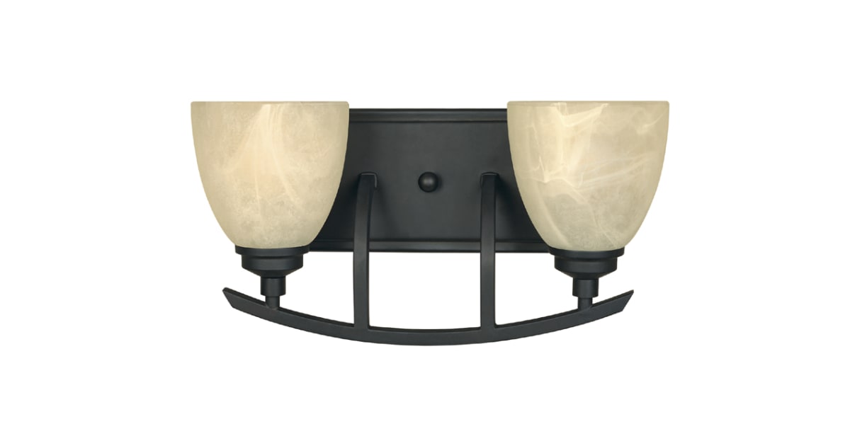 Designers Fountain 82902-BNB 2 Light Bathroom / Vanity Fixture from the ...