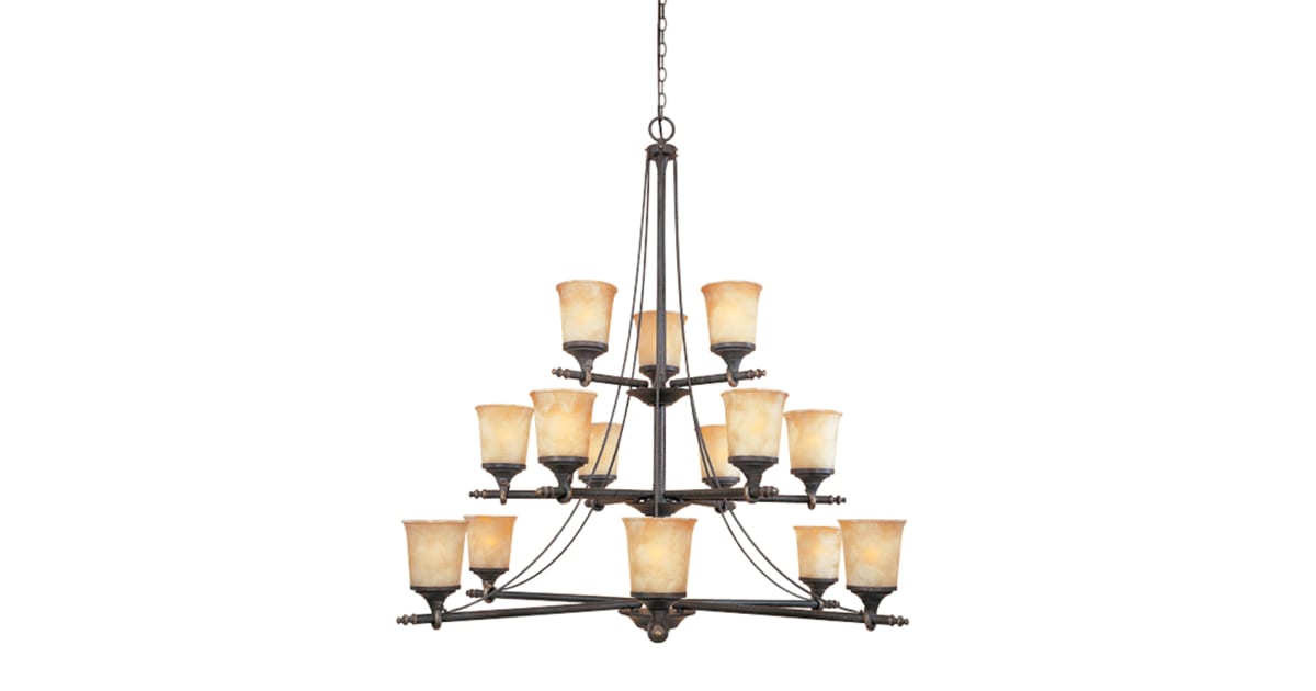 Designers Fountain 973815-WSD Fifteen Light Up Lighting Three Tier ...