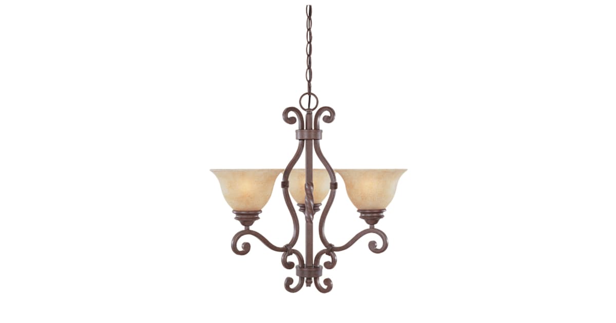 Designers Fountain 97783-WP Three Light Up Lighting Chandelier from the ...