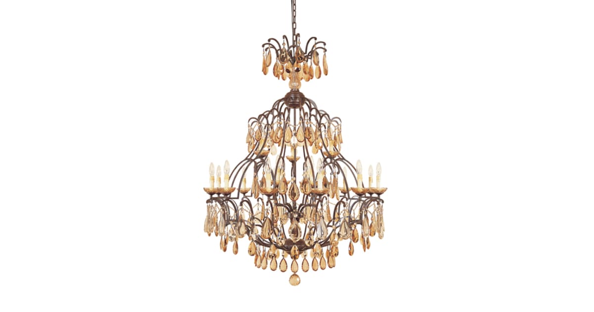 Designers Fountain 983821-VBR Twenty-one Light Up Lighting Two Tier ...
