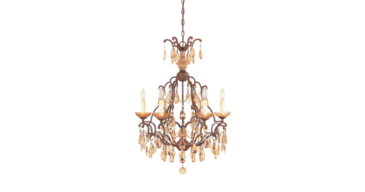 Designers Fountain 98386-VBR Six Light Up Lighting Chandelier from the ...