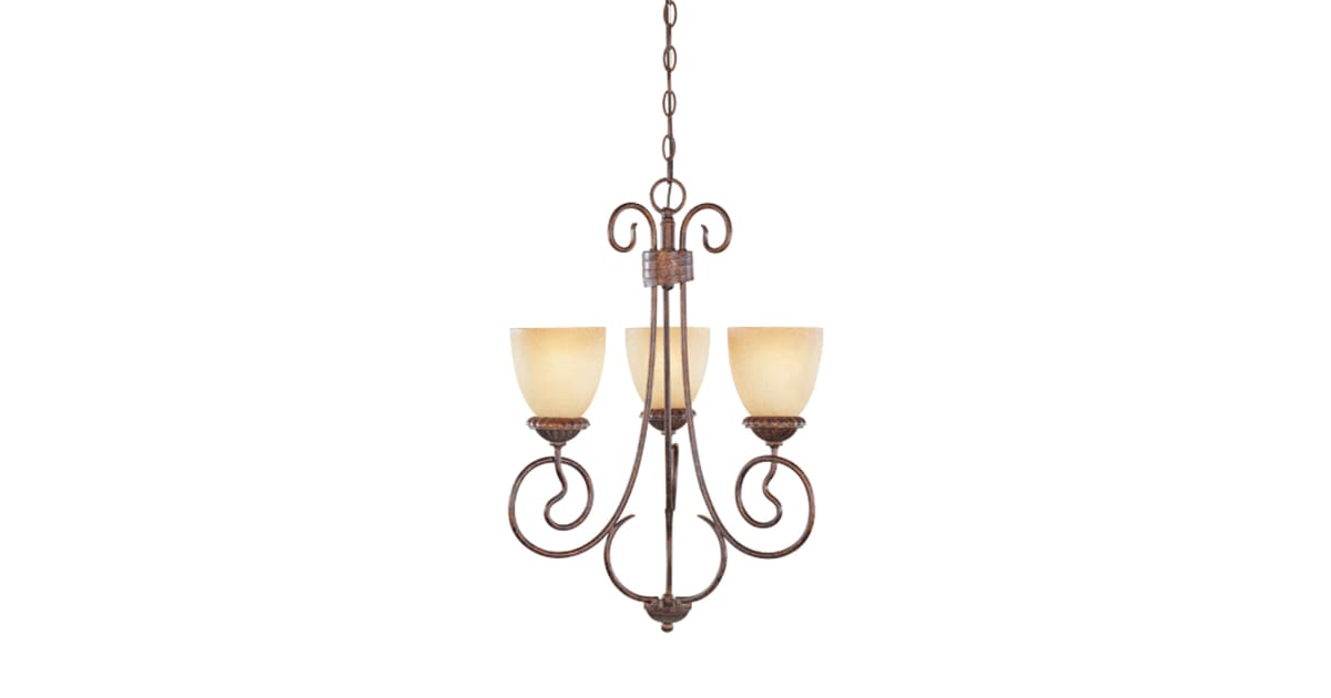 Designers Fountain 99383-AUB Three Light Up Lighting Mini Chandelier ...