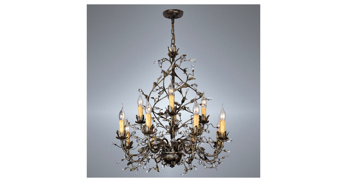 Designers Fountain CRCH112-AI Twelve Light Up Lighting Two Tier ...