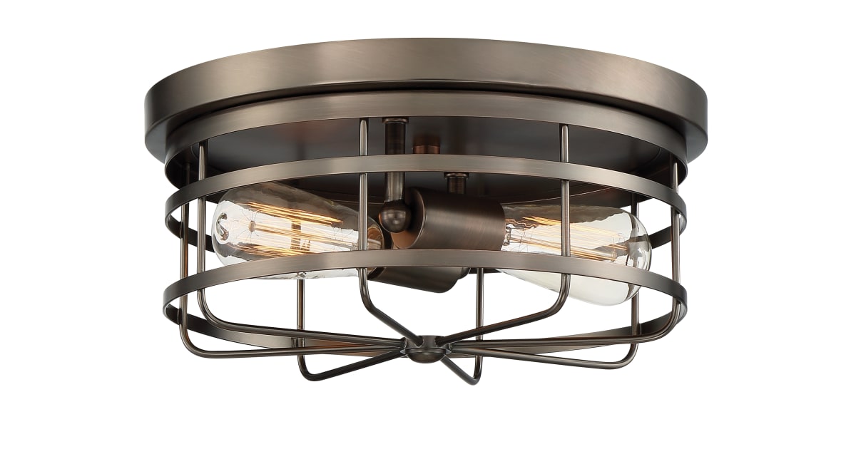 Designers Fountain 1264-SCB Anson 2 Light 13" Wide Flush Mount Ceiling ...