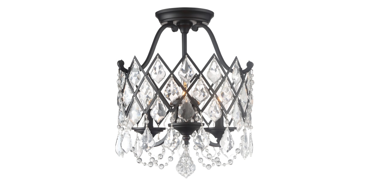 Designers Fountain 90311-VB Ravina 3 Light 15" Wide Semi-flush Ceiling ...