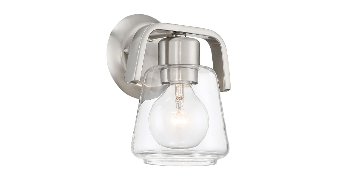 Designers Fountain 96201-SP Riley 8" Tall Bathroom Sconce | Ferguson Home