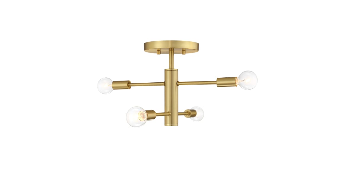 Designers Fountain D320C-SF-BG Arlo 4 Light 15" Wide Semi-flush Ceiling ...