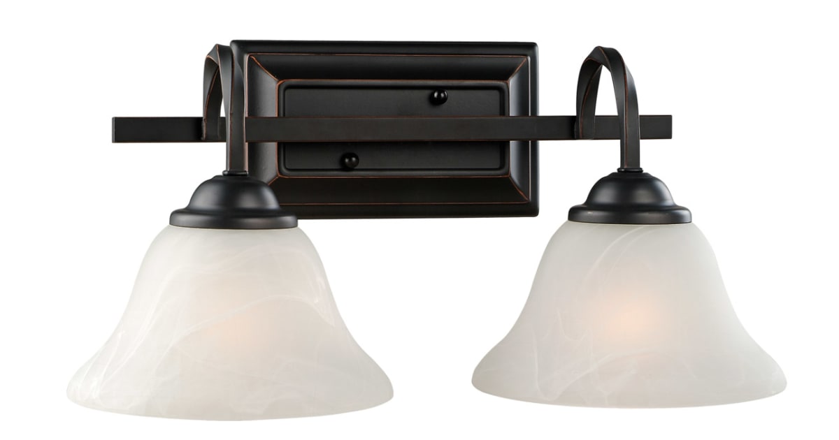 Design House 514919 Drake Rustic 2 Light Down Lighting Bathroom Vanity ...
