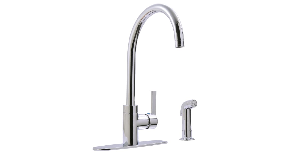 Design House 526798 Single Handle Kitchen Faucet With Side Spray ...