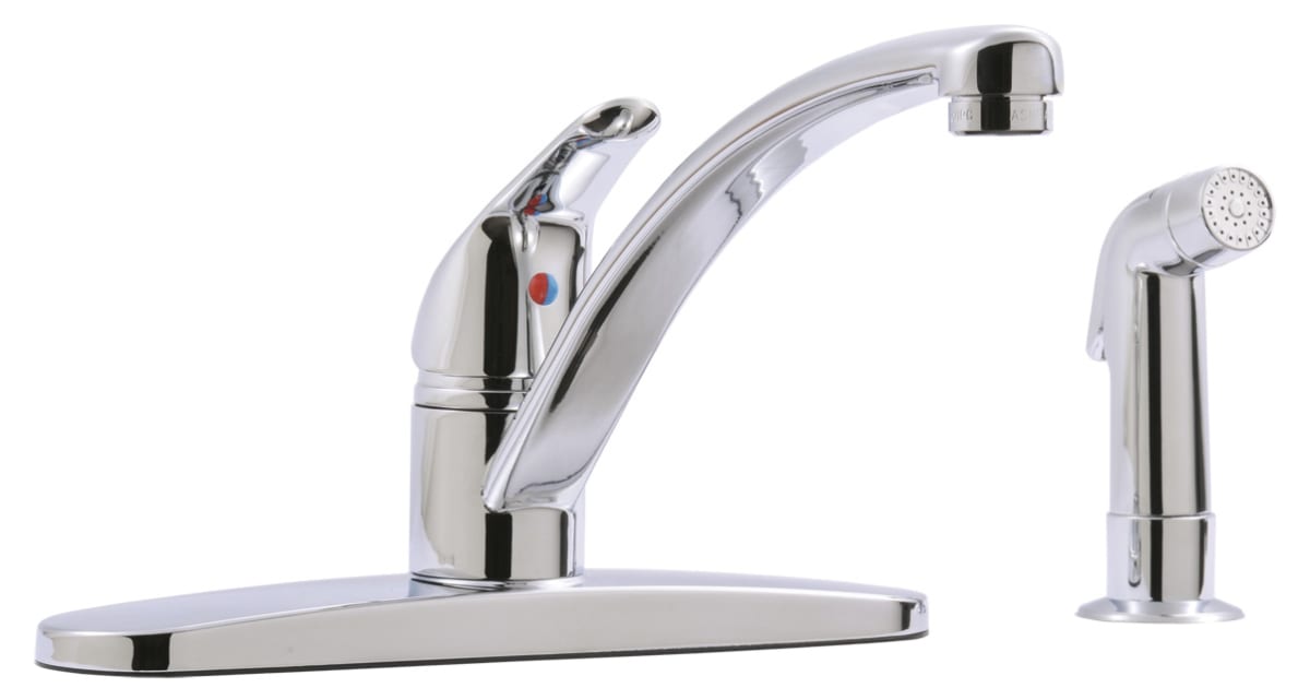 Design House 526806 Single Handle Kitchen Faucet With Side Spray ...