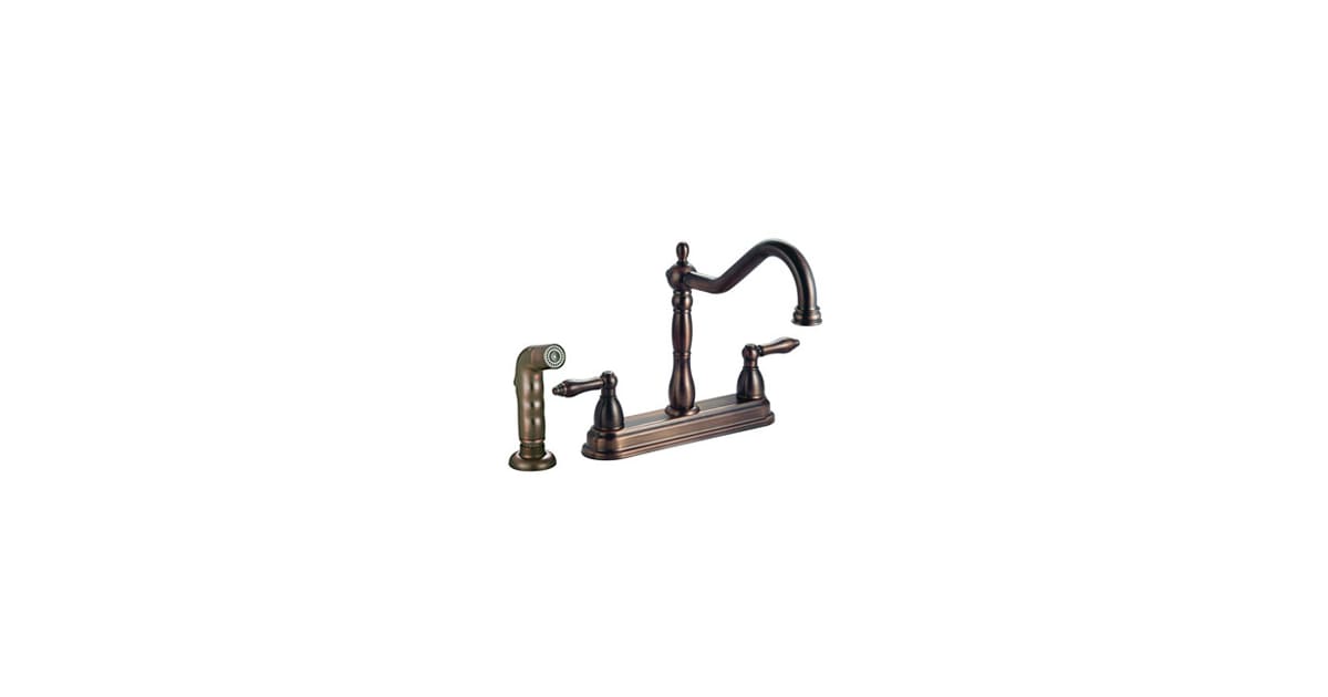 Design House 527119 Double Handle Kitchen Faucet with Side Spray ...