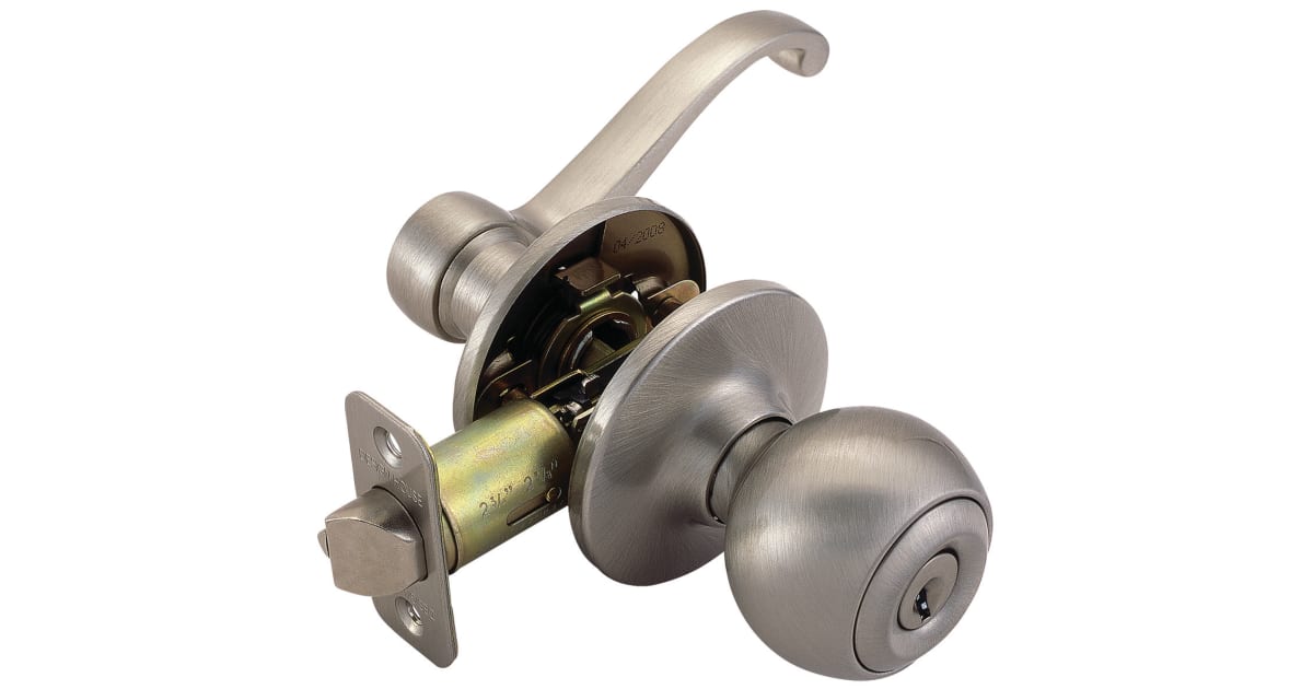 Design House 781849 Scroll Series Entry Lever with Ball Knob Outside ...