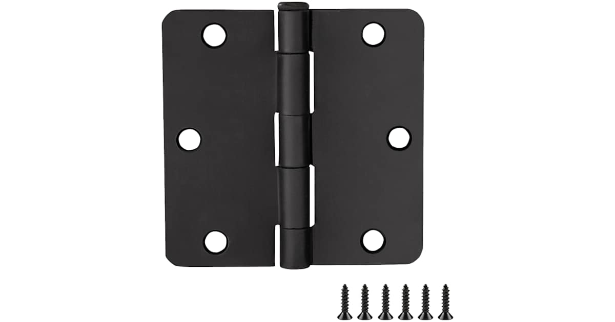 Design House 188896 3-1/2" x 3-1/2" Butt 1/4" Radius Corner Surface ...