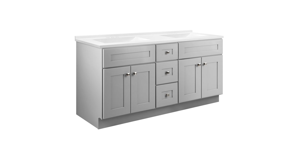 Design House 215020 Brookings 61" Free Standing Double Basin Vanity Set ...