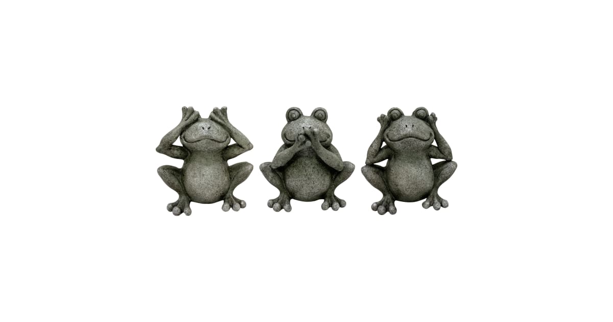 Design House 340018 Polyresin Frog Garden Statue - Set of (3 ...