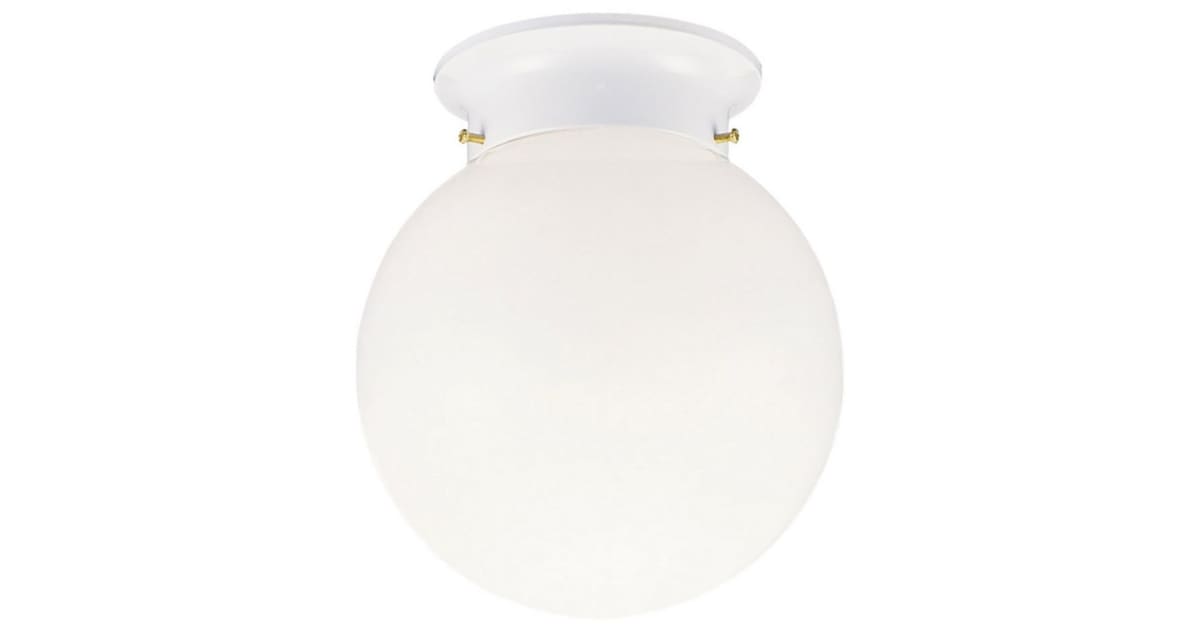 Design House 510032 6" Wide Flush Mount Globe Ceiling Fixture - 60W ...