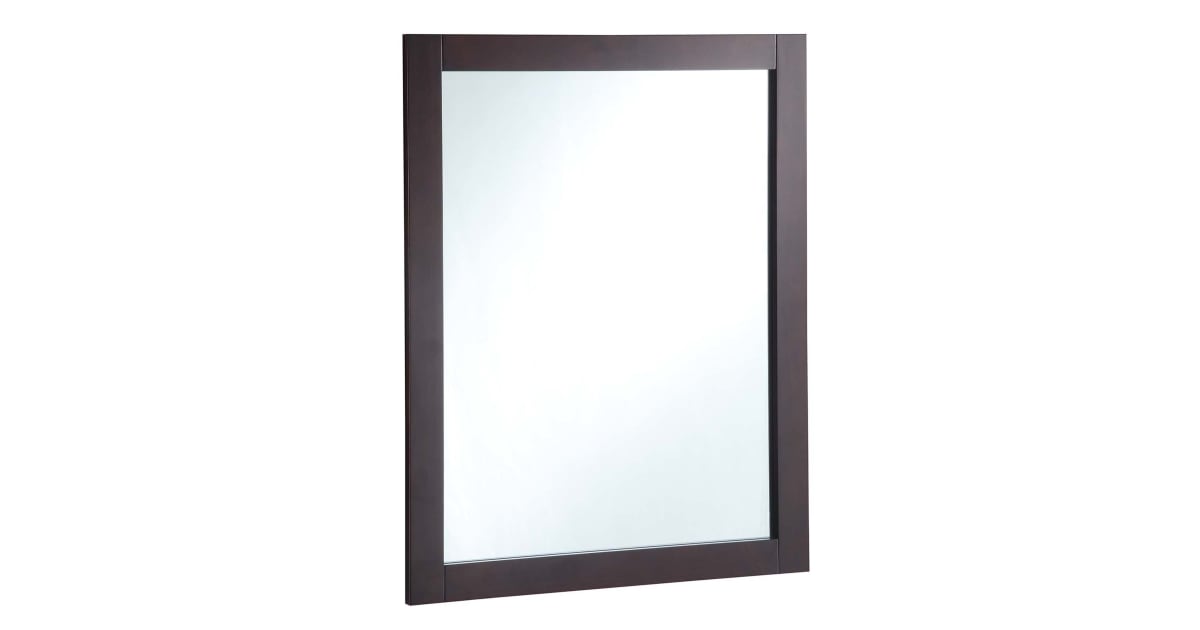 Design House 547083-ESP 30" Wall Mounted Mirror with Wooden Frame and ...