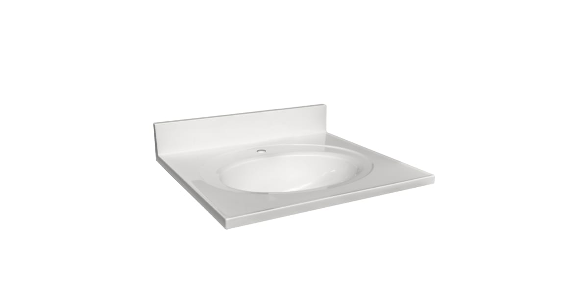 Design House 554600 25" Cultured Marble Vanity Top with Backsplash ...