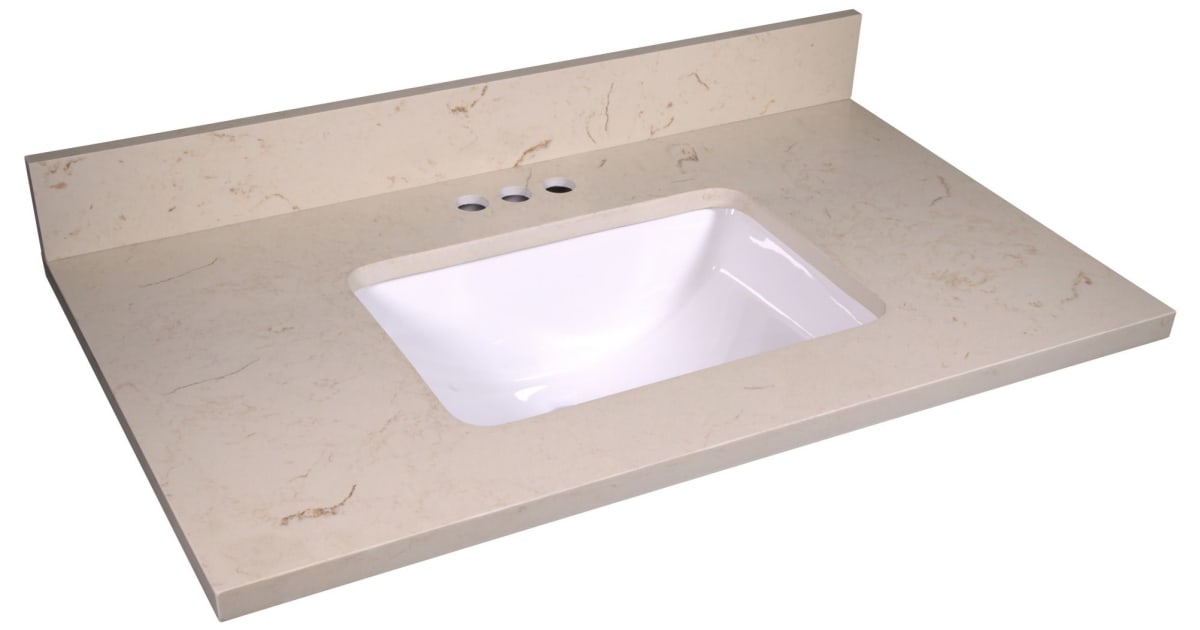 Design House 557009 37" Quartz Vanity Top with Backsplash and ...