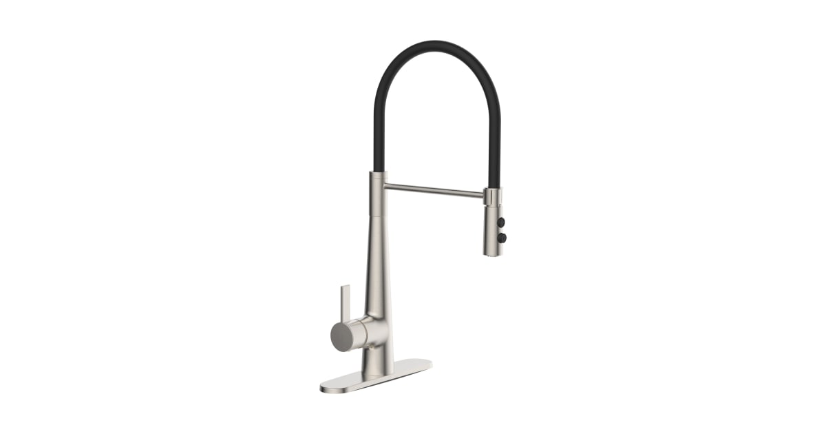 Design House 559161-SN Freeport 1.8 GPM Single Hole Kitchen Faucet ...