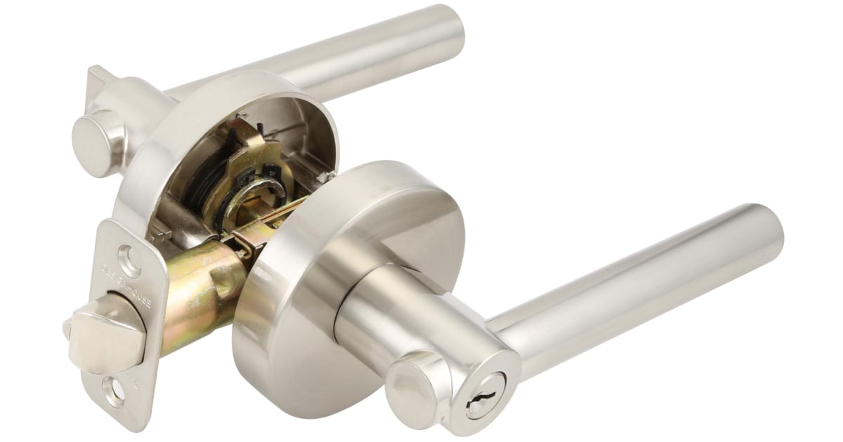 Design House 580977 Eastport Single Cylinder Keyed Entry Door Lever Set ...