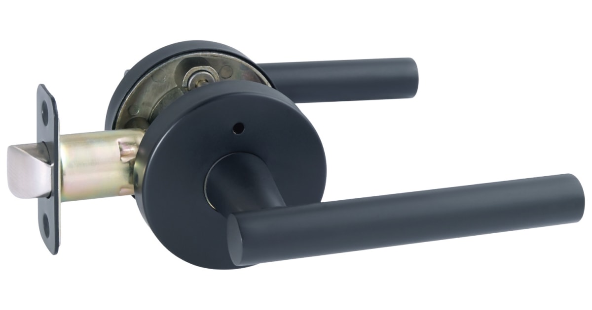 Design House 582635 Eastport Privacy Door Lever Set With Round Rose ...