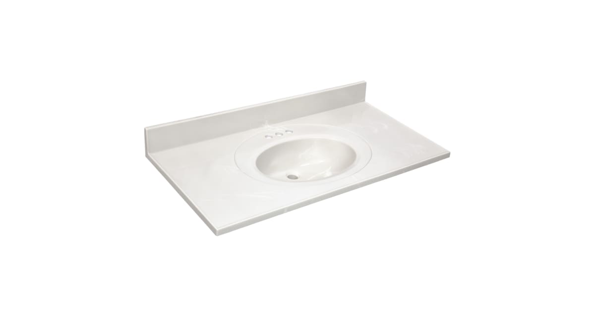 Design House 586164 43" Cultured Marble Vanity Top with Backsplash ...