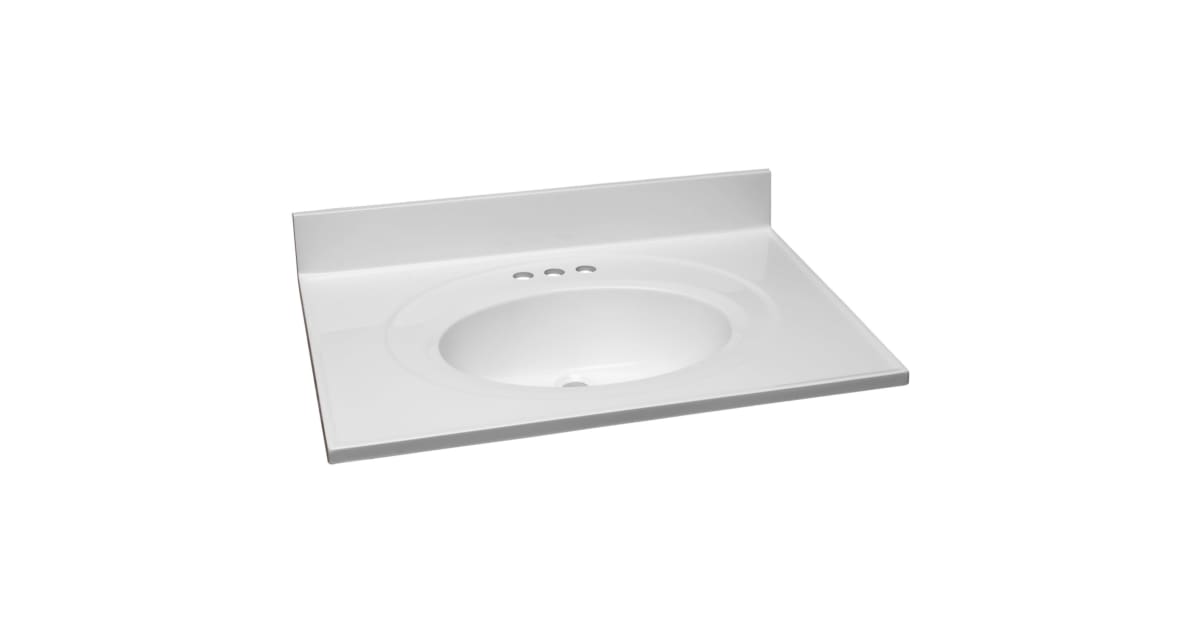 Design House 586230 31" Cultured Marble Vanity Top with Backsplash ...