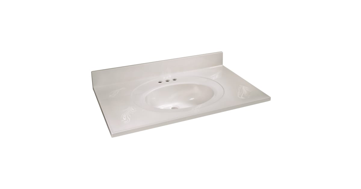 Design House 586339 37" Cultured Marble Vanity Top with Backsplash ...