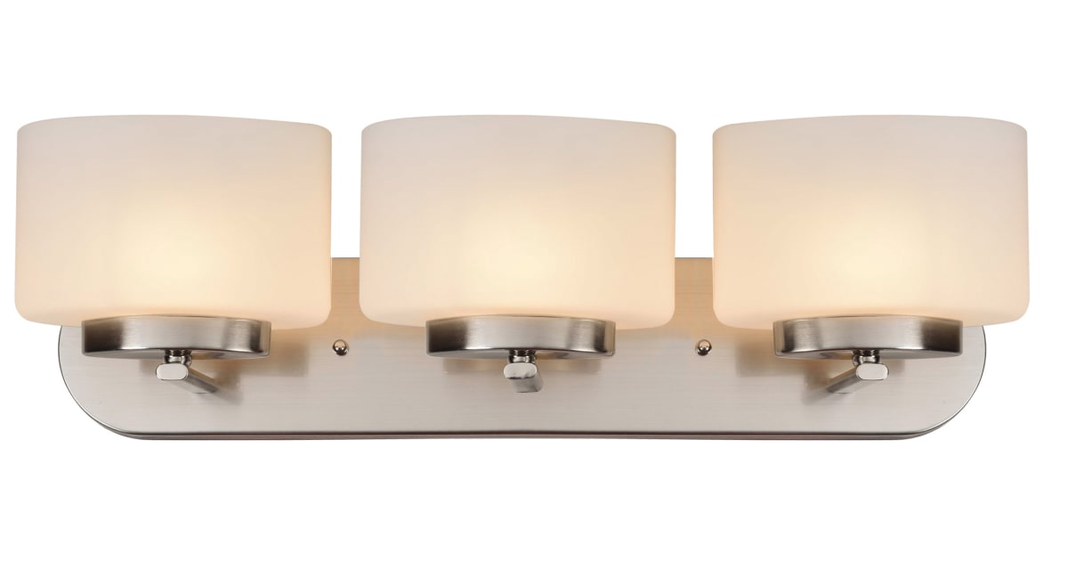 Design House 587964 Addison 3 Light 24" Wide Vanity Light with Frosted ...