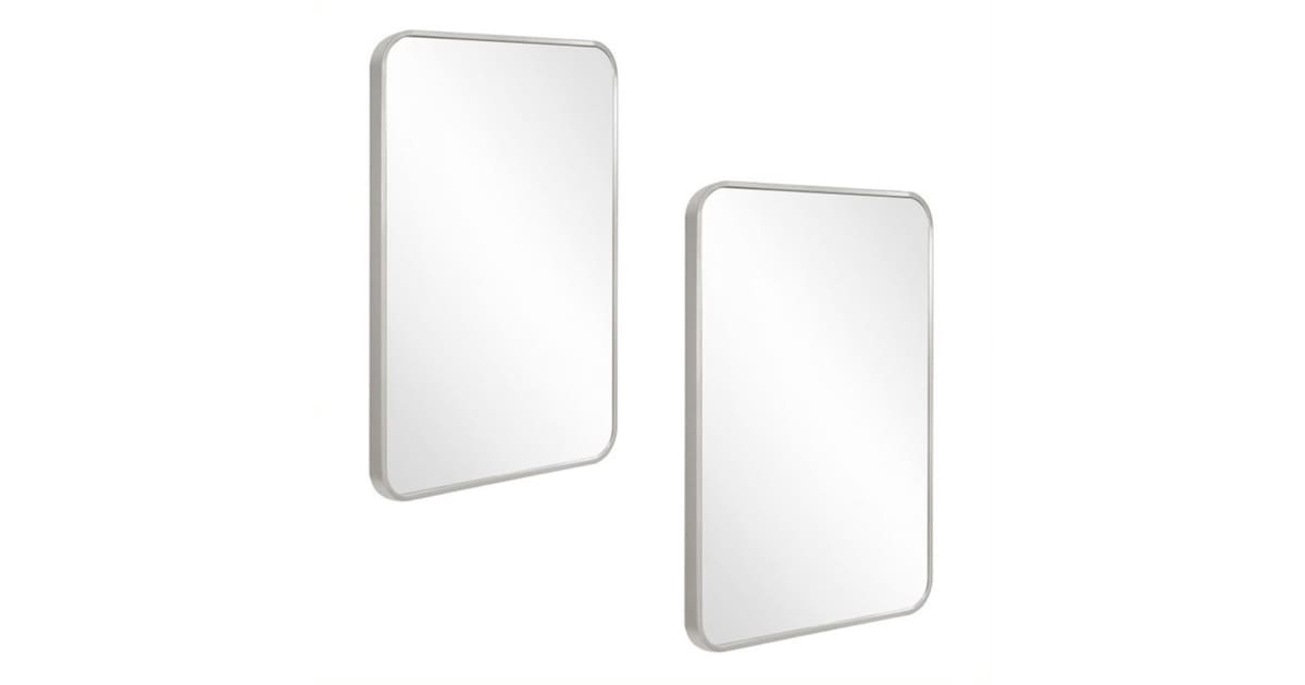 Design House 590000 Isla 24" W x 36" H Modern Rectangular Aluminum ...