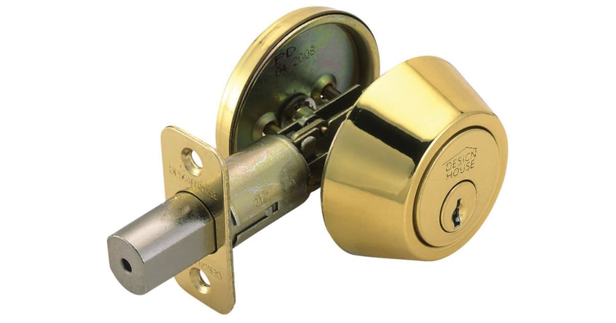 Design House 782763 Single Cylinder Deadbolt Reversible for Left or ...